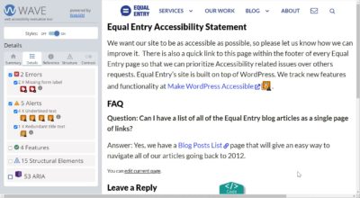 Equal Entry Website Mistakenly Called Out as Inaccessible | Equal Entry