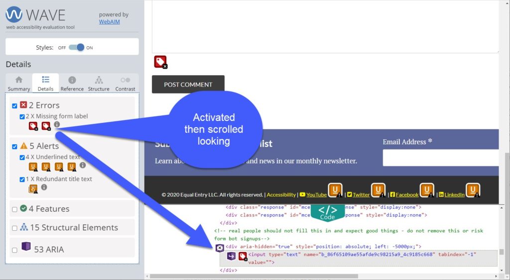 Equal Entry Website Mistakenly Called Out as Inaccessible | Equal Entry